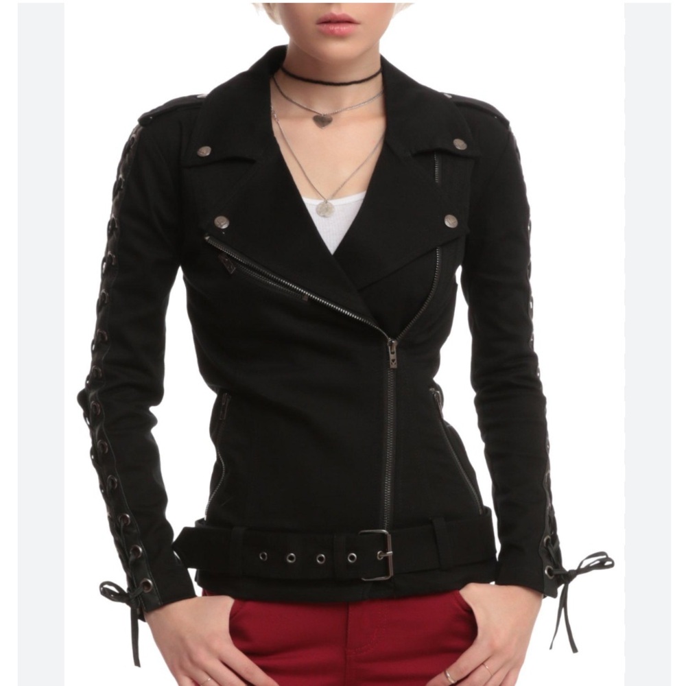 Joan Jett Tripp Nyc Women’s Moto Jacket Women’s Sz M - Gem